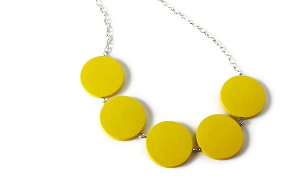 Yellow Necklace In Neon. Bright Color, Bright Yellow, Chunky Necklace ...